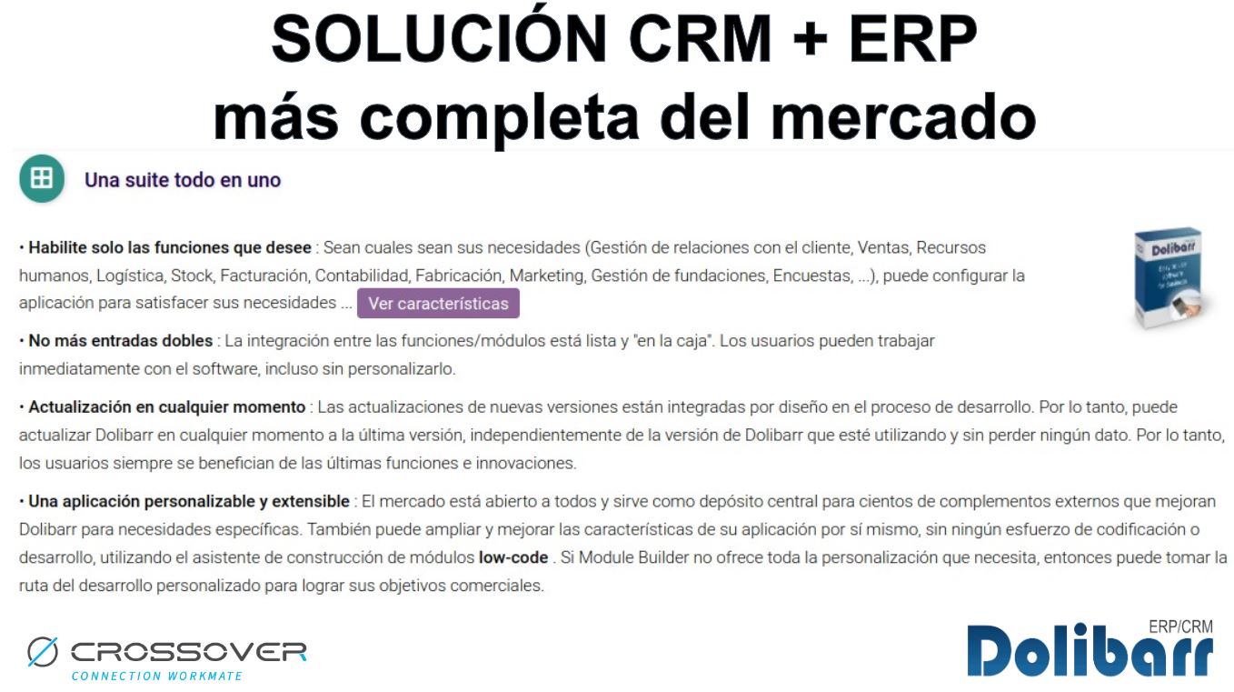 ERP & CRM : Software Dolibarr - CrossOverCR